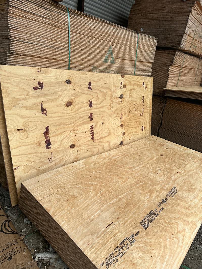 3/4” Plywood. 4x8 sheets.