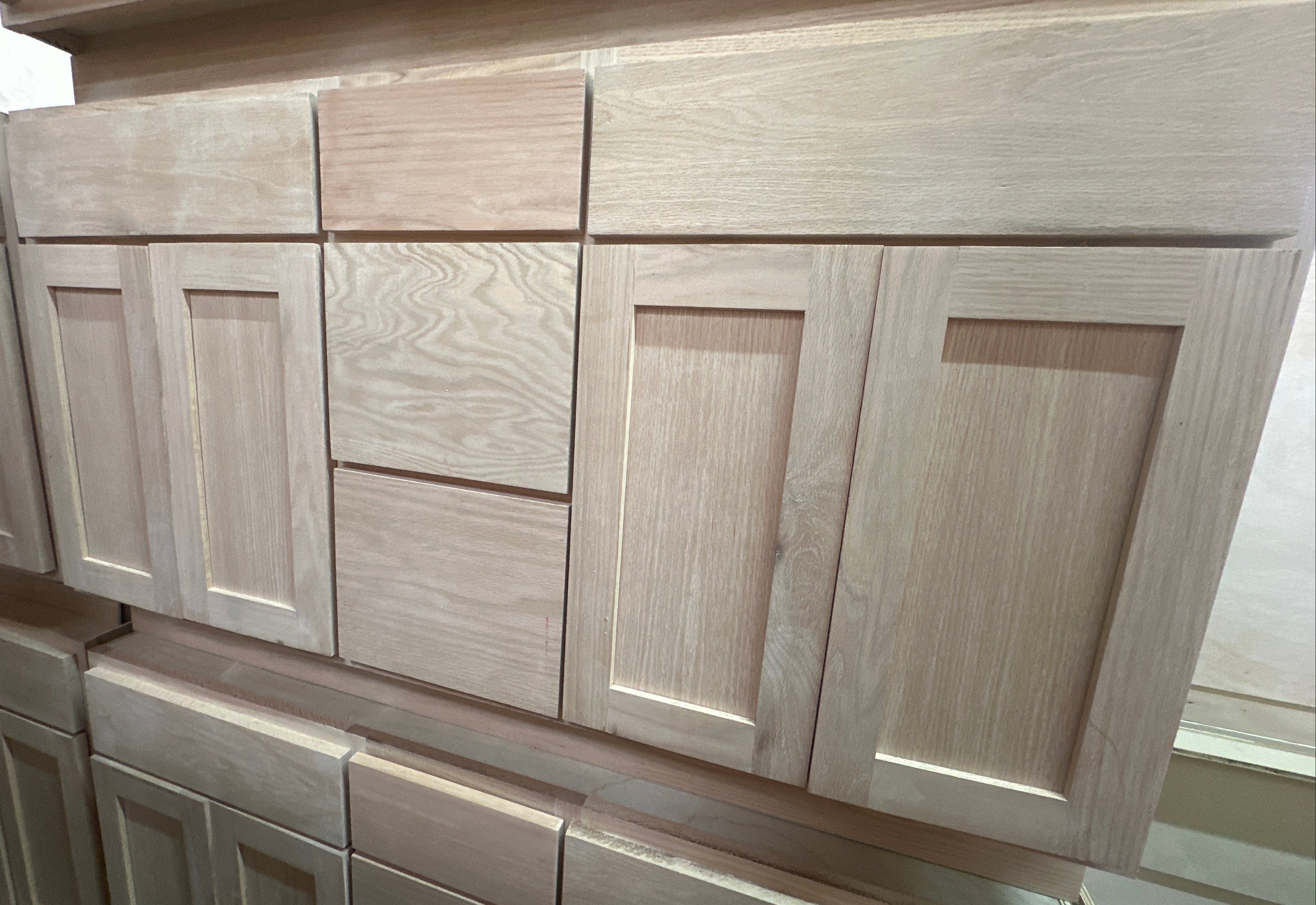 Solid Oak Cabinets - Unfinished and Ready for Stain - West Yellow Knife ...